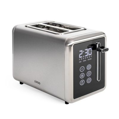 Grille-pain digital DOD205 Livoo 2 fentes larges 3,5 cm 850 W Panneau ...