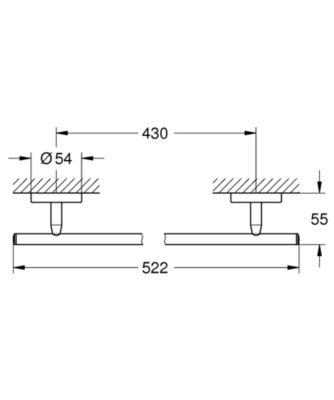 GROHE Barre porte-serviettes BAUCOSMOPOLITAN Chromé 40459001