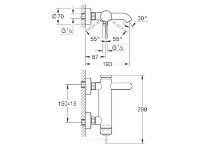 GROHE ESSENCE Mitigeur monocommande Bain / Douche 33624DC1