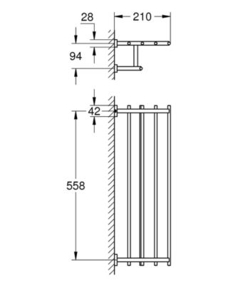 Grohe rack porte-serviette Essentials Cube