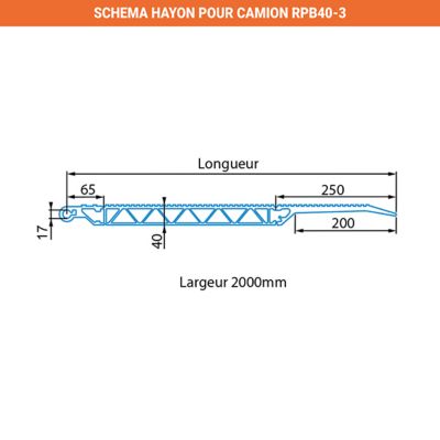 Hayon pour camion - Longueur 815 x Largeur 2000mm - Charge admissible ...