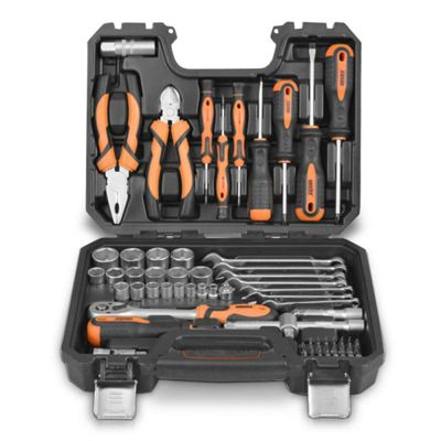 Hecht 2076 Coffret douille mallette et boîte à outils complète 76 pièces
