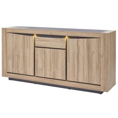 HORATIO - Buffet 3 Portes 1 Tiroir avec Eclairage Led