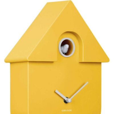 Horloge murale moderne Cuckoo - Jaune