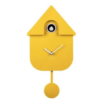 Horloge murale moderne Cuckoo - Jaune