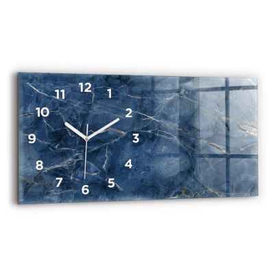 Horloge murale Wallfluent 60x30 cm Avec chiffres Aiguilles blanches ...
