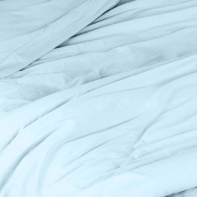 Housse de couette unie en coton Lavé (260x240 cm - Turquoise)