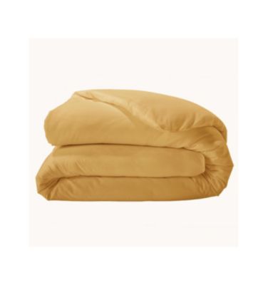 Housse de couette unie en percale de coton (240x220 cm - Ambre)