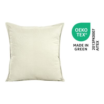 Housse de coussin uni beige L.45 x l.45cm