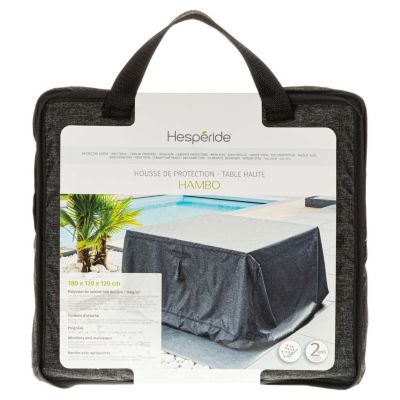 Housse de protection pour table haute Gris, L. 180 x l. 120 x H. 120 cm ...