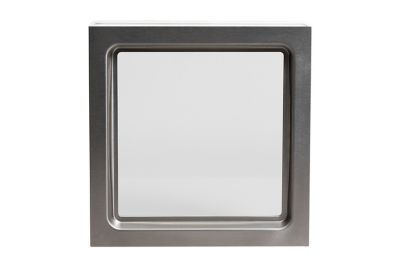 Hublot pour porte de garage carré GoodHome en acier inoxydable argenté ...