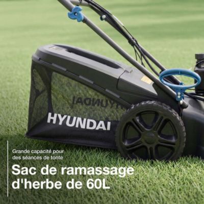 Hyundai Tondeuse à gazon Thermique Sans fil 51cm 4-temps 196cc 4-en-1 ...