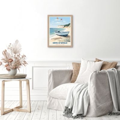 Image encadrée côte d'opale entre ciel et mer Dada Art cadre en bois ...