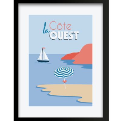 Image encadrée Côte ouest l.40 x H.50 cm