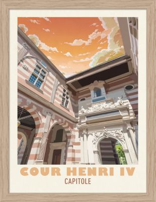 Image encadrée cour Henri IV Capitole l.30 x H. 40cm Dada Art | Castorama