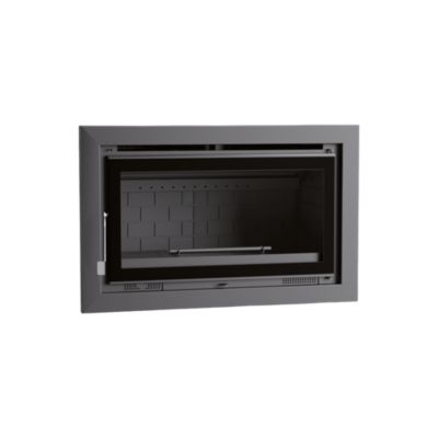 Insert à bois en acier, foyer en fonte - ZeniHeat - Intérieur en fonte ...
