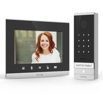 Interphone vidéo connecté filaire avec digicode intégré Extel Code ...