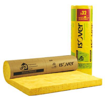 Isolant laine de verre GR32 Kraft - 2,7 x 1,2 m ép.120mm R. 3,75m²K/W ...