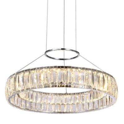 Italux Maxis - Suspension LED Classique Chrome, Blanc Chaud 3000K 2000lm