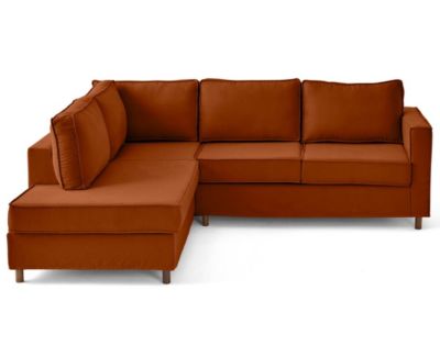 Jake - canapé déhoussable d'angle gauche 5 places en tissu - Lisa Design