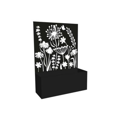 Jardinière en fer avec treillis Motif floral