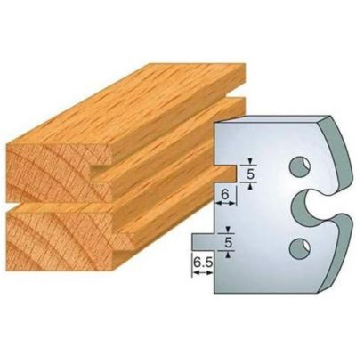 Jeu de 2 Contre-fers Profilés Acier HT 48 x 5,3 mm - N 201 Rainure ...