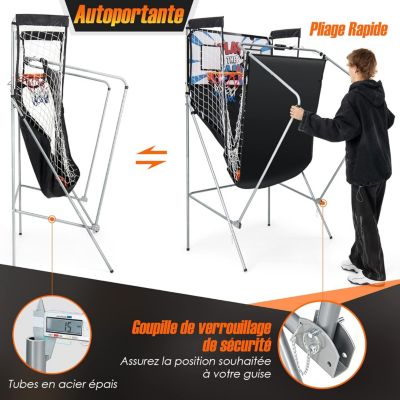 Jeu de Basketball Arcade Pliable Panier Basket Intérieur Extérieur 2 ...