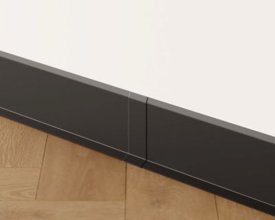 Joint FI en acier inoxydable pour plinthe Noir mat - 60mm x 30mm x 12mm
