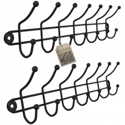 KADAX Cintre Mural Noir Loft 2 pcs