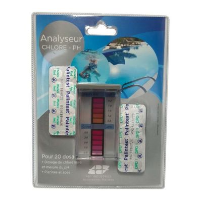 KIT ANALYSEUR pH et CHLORE avec pastilles - Double coque