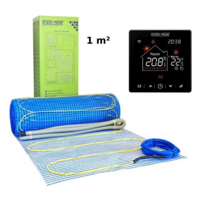 Kit chauffage au sol 1 m², 170 W/m² + SN-20 thermostat Wi-Fi programmable