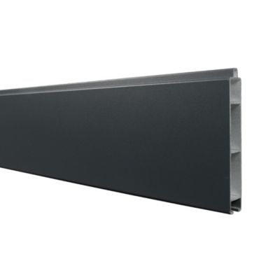 Kit Clôture Aluminium BAHIA & CRUZ Ardoise 14,68x1,8m - Bois Composite ...