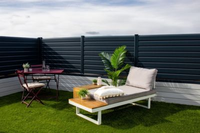 KIT CLOTURE CLOSEA PVC GRIS ANTHRACITE 7016 LG: 30M x HT: 1M44