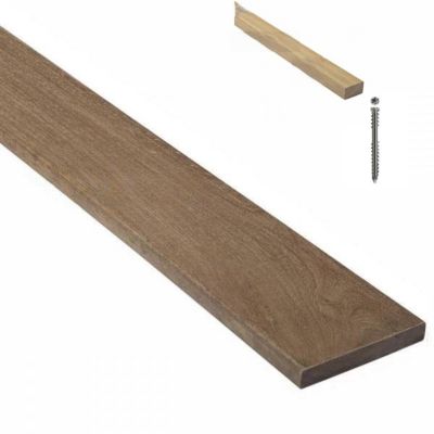 Kit complet terrasse en bois exotique Kebony avec lambourdes et vis ...