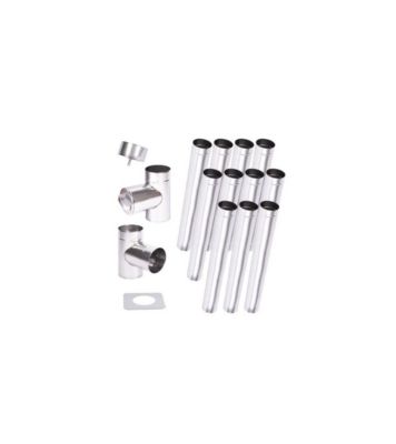 Kit conduit cheminée simple paroi de 11 m 100/120/ 130/150/160/180/200 ...