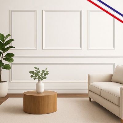 Kit de 4 moulures décoratives murales en bois Pin des Landes - Prêt à ...