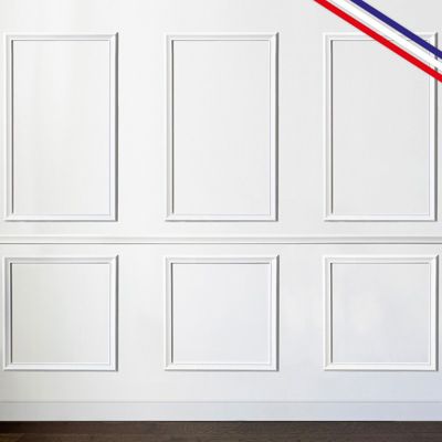Kit de 6 moulures décoratives murales en bois Pin des Landes - Prêt à ...