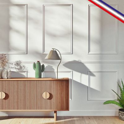 Kit de 6 moulures décoratives murales en bois Pin des Landes - Prêt à ...