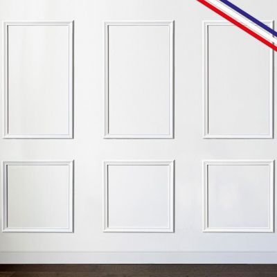 Kit de 6 moulures décoratives murales en bois Pin des Landes - Prêt à ...