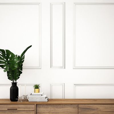 Kit de 8 moulures décoratives murales en bois Pin des Landes - Prêt à ...