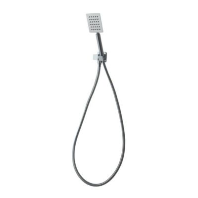 Kit De Douche Chromé Avec Support Mural, Flexible Et Douchette