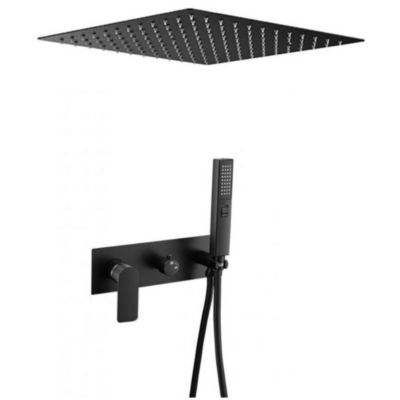 Kit de douche à encastrer TILSO noir mat