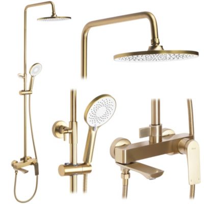 Kit De Douche Rea Avalon Brush Gold 50X23X153,1Cm