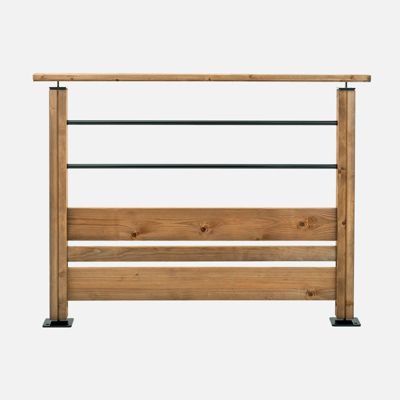 Kit de remplissage pour garde-corps avec traverses pose à plat, Moka KORDO