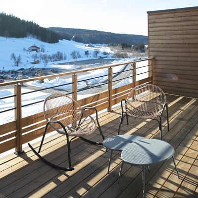 Kit de remplissage pour garde-corps avec traverses pose à plat, Moka KORDO