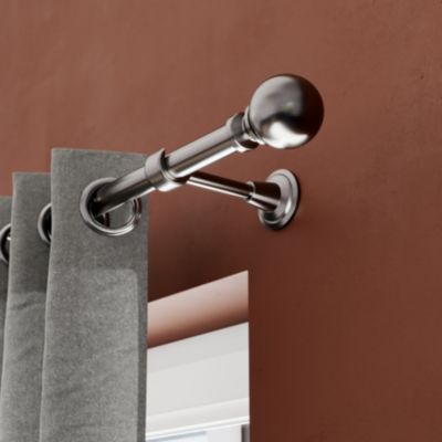 Kit de tringle à rideau double extensible embout boule Athens GoodHome ...