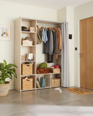 Kit dressing 1 colonne avec rideau Ossello effet chêne H. 200,4 x L ...