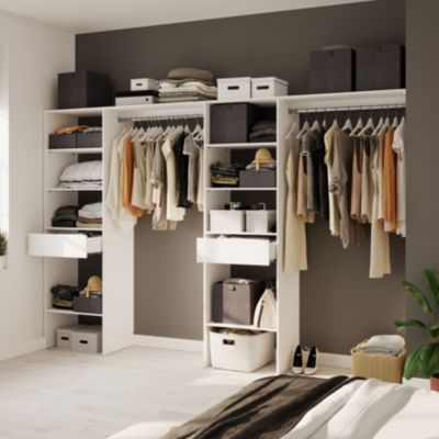 Kit dressing 1 colonne réversible avec tiroir coloris blanc Nyssa H ...