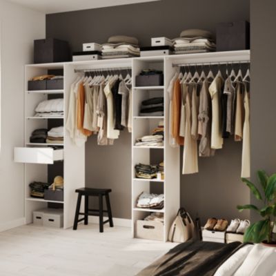 Kit dressing 1 colonne réversible avec tiroir coloris blanc Nyssa H ...