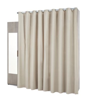 Kit dressing 2 colonnes avec porte miroir et rideau Taylor décor chêne ...
